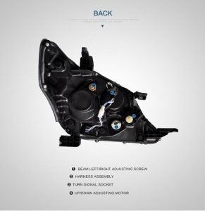11-15 Toyota Innova 1th Gen (AN40) Vland Projector HeadLights Black