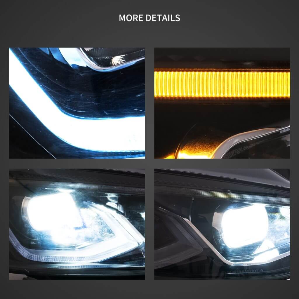 15-17 VW Golf 7/MK7 Vland LED Dual Beam Projector Headlights